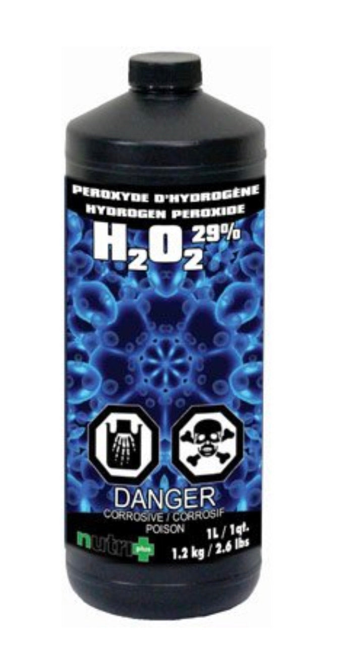 Nutri plus Hydrogen Peroxide H202 29% – Hometown Hydroponics Est.2005